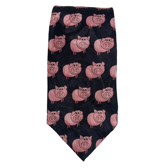 Unbranded | Accessories | Vintage Mens Novelty Cartoon Pigs Neck Tie ...